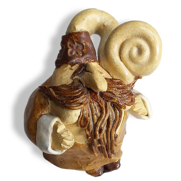 Art | Vtg Studio Art Pottery Wizard Garden Forest Troll Figurine Signed ...